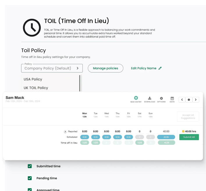 Time Off in Lieu Management for Teams
